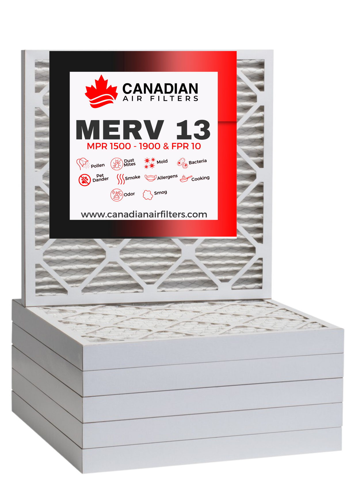19x27x2 MERV 13 Pleated Air Filter (6 pack) | Canadian Air Filters
